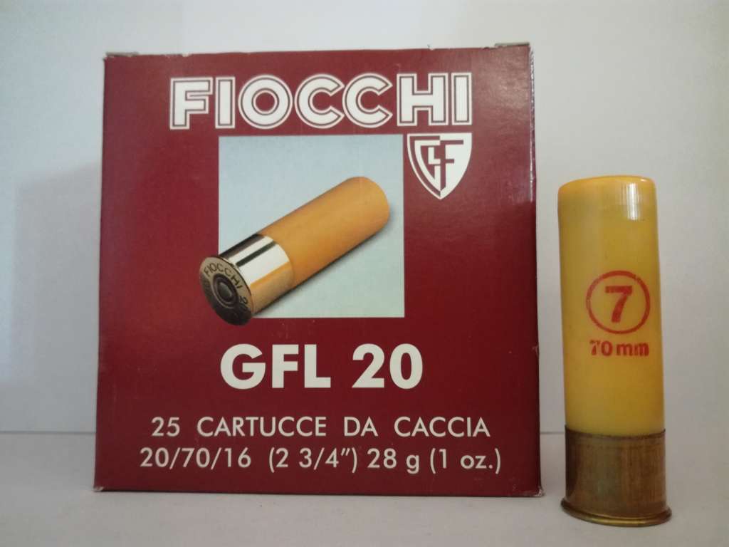 CART FIOCCHI BECASSE GFL 20/70/16 28 GR N 7 (X25) - Armurerie Vauban
