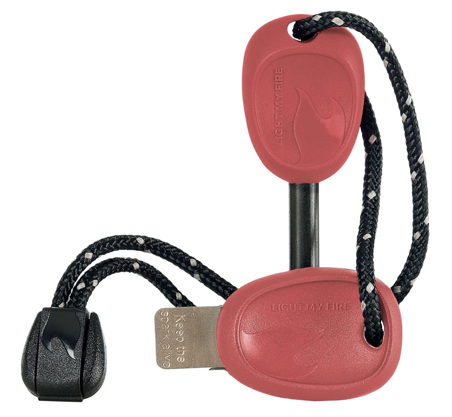 PIERRE A FEU FIRE STEEL SCOUT BIOPLASTIC ROKY RED - Armurerie Vauban